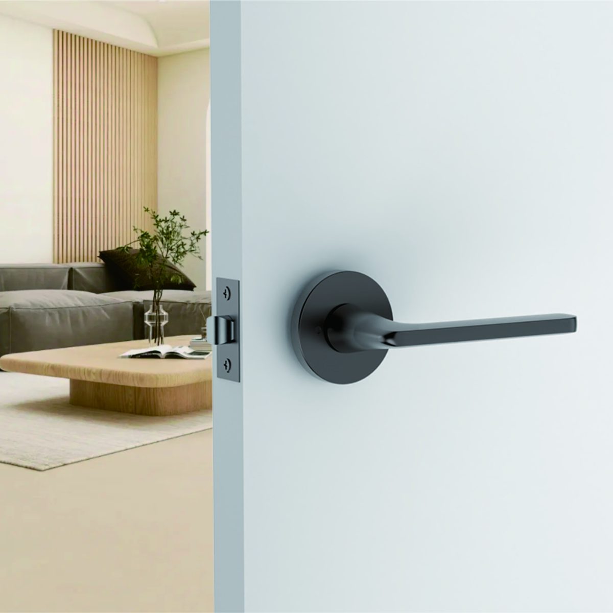 Loft Lever Handle In Nickel Graphite - Handles Plus